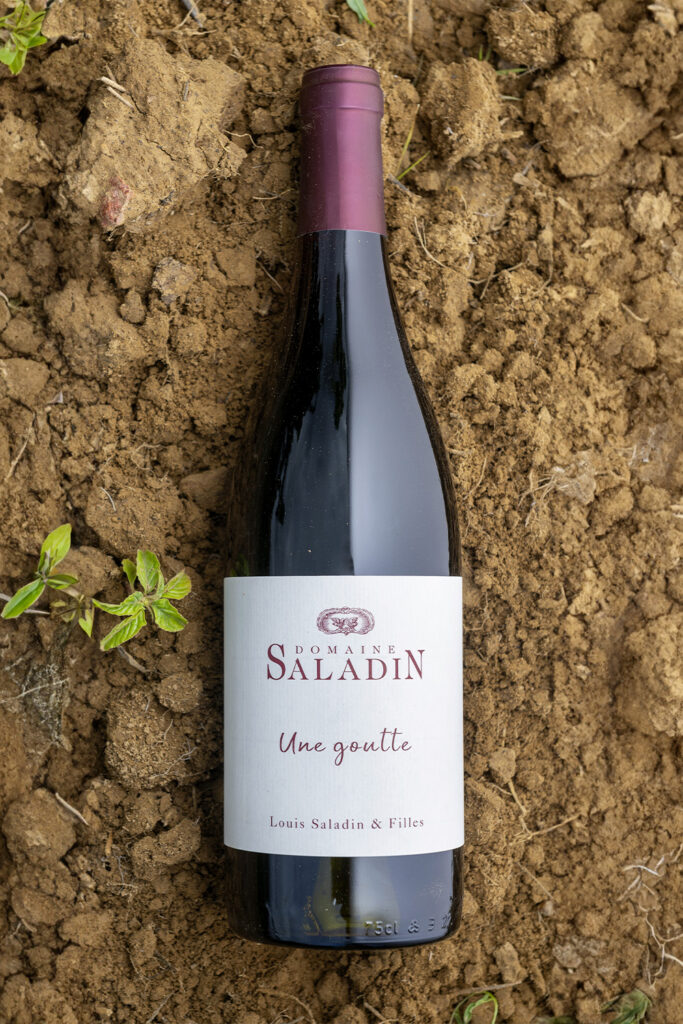 Une goutte - Vin du Domaine Saladin - Côtes du Rhône Rouge